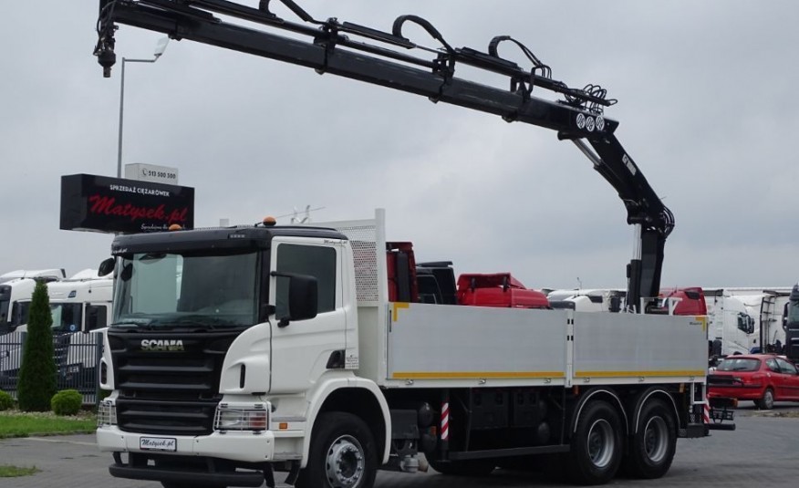 Scania P 340 / 6 X 4 / SKRZYNIOWY- 6.7 M + HDS HIAB 166 - 12.3 M ...