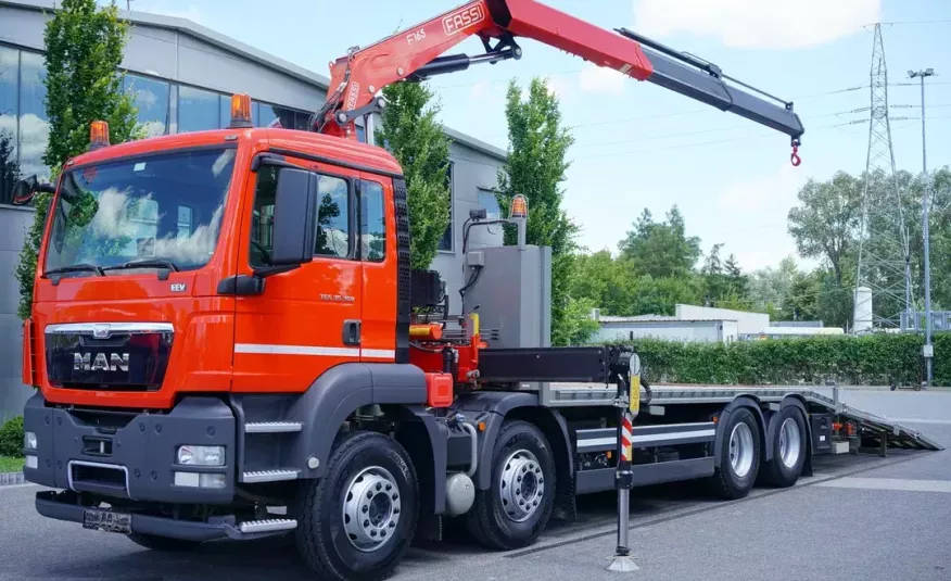 MAN TGS 35.360 8x2 laweta / FASSI F165A.2.22 / Pilot getruck.eu 2014r ...